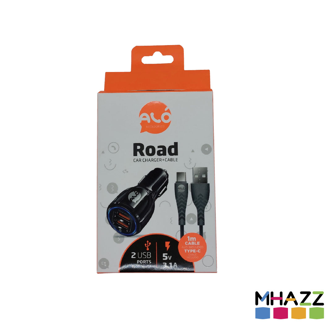 Cargador de Auto ALO 3.1 2xUSB a micro usb - MHAZZ